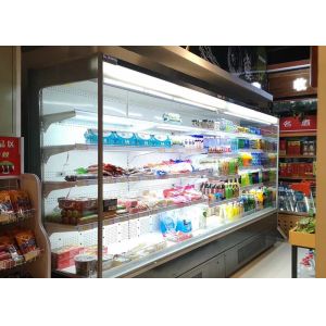 Quality Open Air Commercial Beverage Fridge Vertical Air Curtain Merchandisers for sale