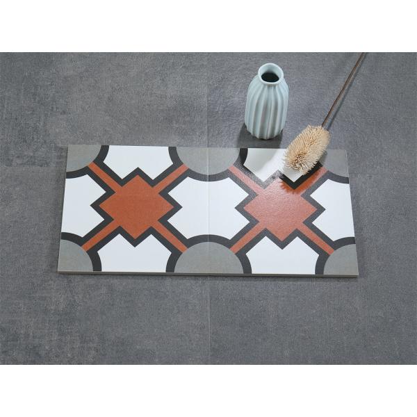 Quality 20x20cm Red Gray Ceramic Rustic Tile for Indoor Floor for sale
