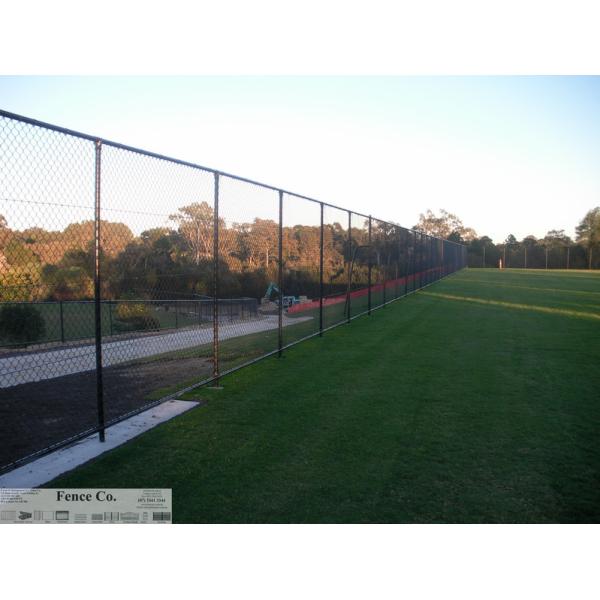 Quality Black Galvanized 3.0m Height Steel Chain Link Fencing 50mm Pitch for sale
