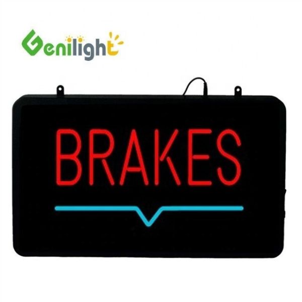 Quality Genilight 56*33 cm LED BRAKES Neon Open Sign for DIY Projects in Retail for sale
