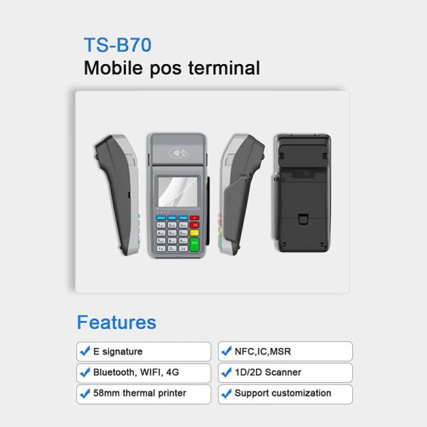 Quality Bluetooth MPOS Android Systems & Services Payment Linux POS Terminal 2.8 Inch for sale