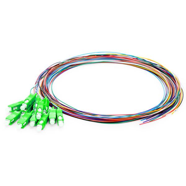 Quality 12F OS2 Fiber Optic Pigtail Single Mode With FC SC LC ST MTRJ Connector for sale