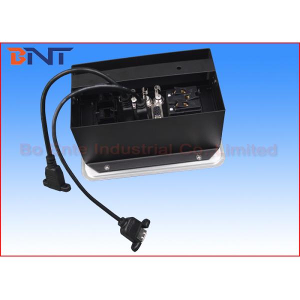 Quality Slip Up Cover Multimedia Desktop Socket , Office Table Cable Cubby for sale