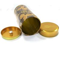 Quality Matt Lamination D75mm CMYK Tinplate Tea Storage Tins for sale
