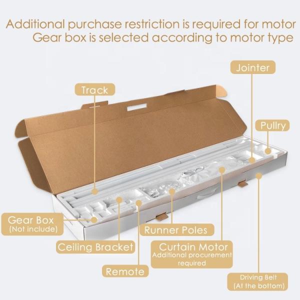 Quality IP20 Automatic Curtain Opener Alexa Splicing Track Alexa Compatible Curtain for sale