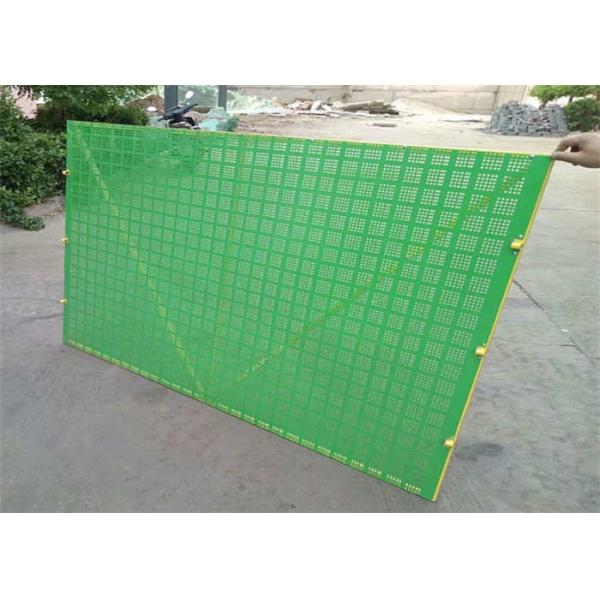 Quality Yellow Frame Green Panel Perimeter Safety Screens 6/8mm Mesh For Scaffolding for sale