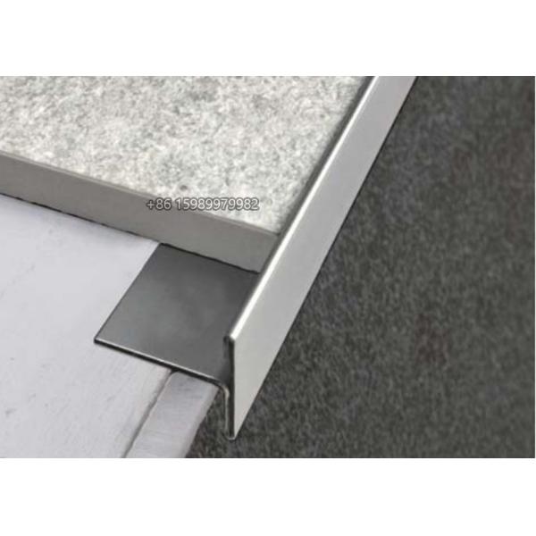 Quality T Shaped 20mm Stainless Steel Tile Trim Glossy For Floor Covering Brushed for sale
