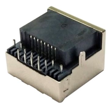 Quality 4.2H RJ45 Single Port Shield DIP / Sink Plate RJ45 Modular Jack Tab UP 1x1 With for sale