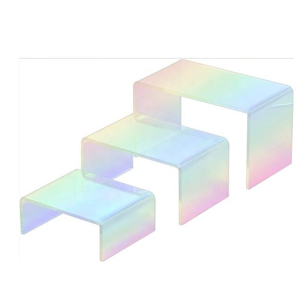 Quality Food Decorative Acrylic Riser Keyboard Base Display Store Metal Retail Desktop Model Colorful Layered for sale