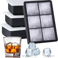 Quality Square Ice Cube Trays Set BPA Free Reusable Mold for Whiskey Cocktails Bourbon for sale