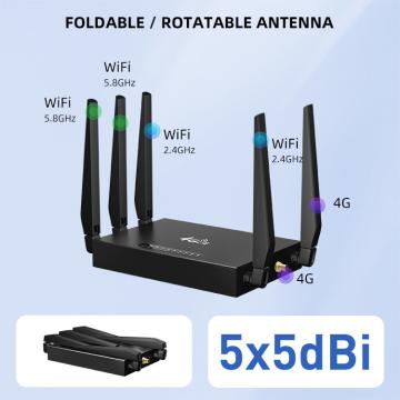 Quality Mobile Unlocked CPE SMA 2.4 5.8G Dual Band Sim 4g Lte Router For Cctv Camera Car for sale