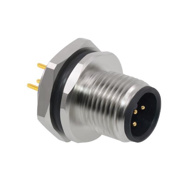 Quality Binder M12 Connector Female Rear Panel Mount A/B/D Code 3pin - 17pin PG9 Fastening Thread for sale