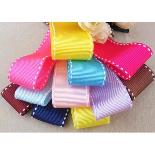 Quality Customized Stitched Grosgrain Ribbon For Gift Wrapping Decoration for sale