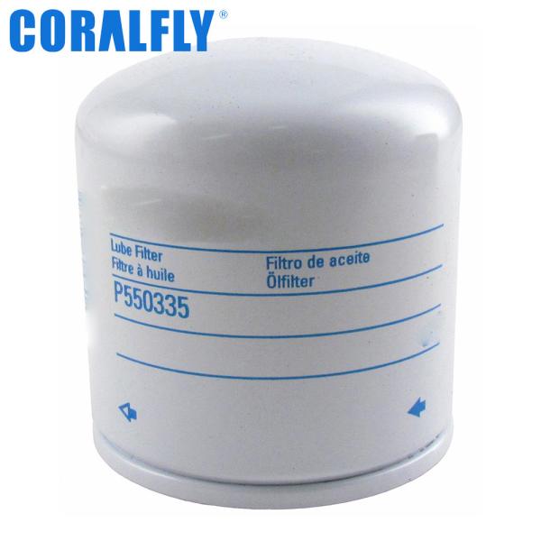Quality Truck P550335 For CORALFLY Oil Filter 76mm Outer Diameter for sale