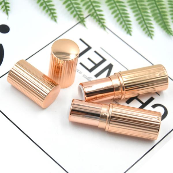 Quality SGS Screen Printing Round Gold Empty Lipstick Tubes Bulk 4g for sale