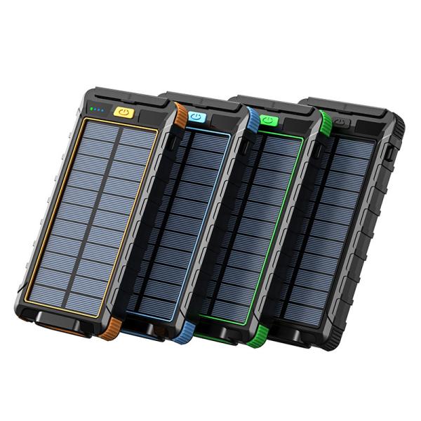 Quality Mobile Phones Devices 10000mAh Solar Power Bank With Compass And 2.1A Output for sale