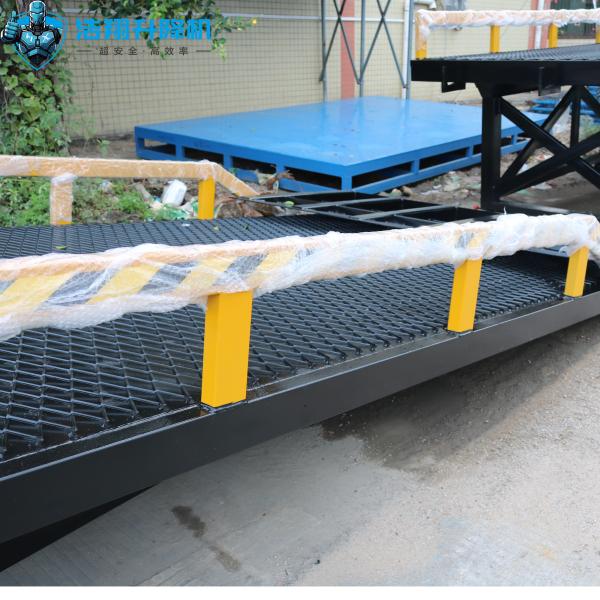 Quality 10T-10M Customized Black Segmented Portable Loading Docks Hydraulic Dock Ramp for sale