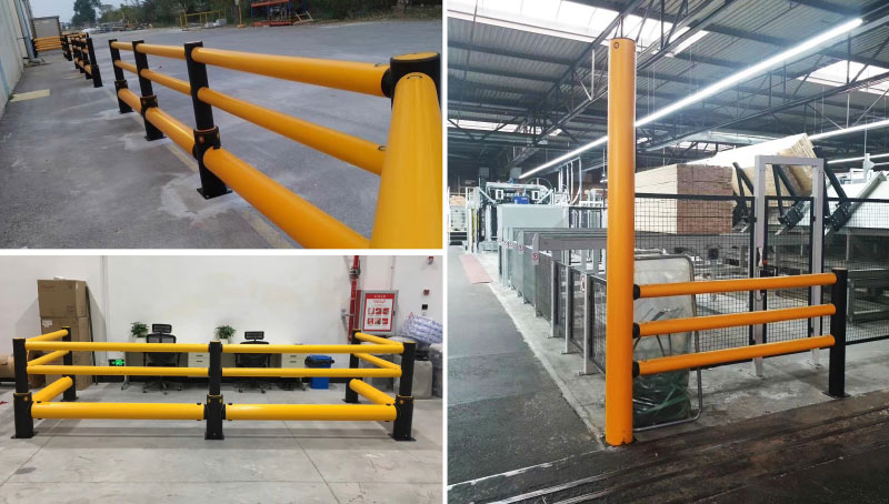 Flexible Pedestrian Barrier  Anti-Collision Guardrails Warehouse Safety Barrier Traffic Guardrails