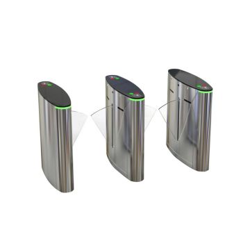 Quality Visitor Mobile QR Code RFID Reader Servo Motor High Speed Nice Flap Barrier for sale
