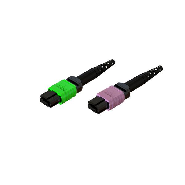 Quality MPO Optical Fiber Connector Ends For Jumper  With Variety Colors In Boot for sale