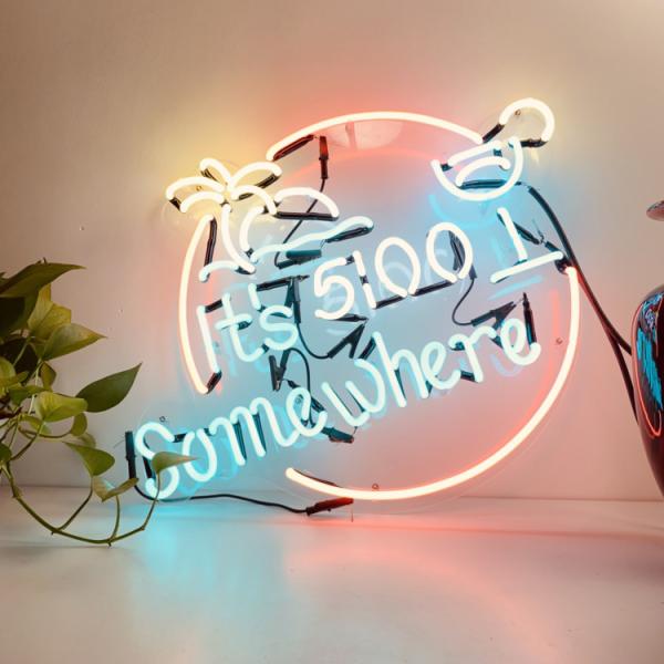 Quality Acrylic Customized Neon Light Box Sign Pink Cocktail Waterproof for sale
