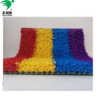 Quality Colorful Artificial Grass Turf in Red Yellow Purple Blue and Pink with 16800 for sale