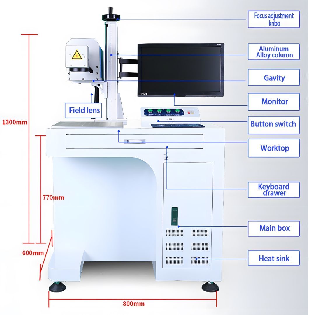 Desktop Raycus Jpt Ipg Max 20W 30W 50W 100W Fiber Laser Engraving Marking Machine for Yeti Cups CNC Machine Price