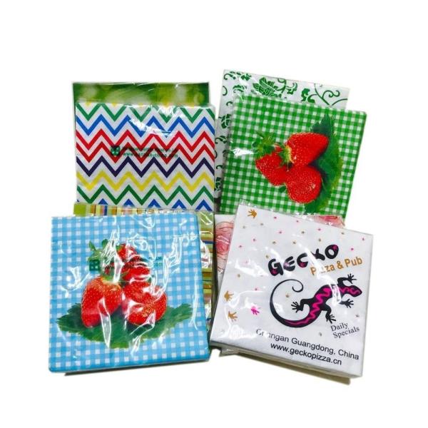 Quality Disposable Party Tissue Paper Multicolor Paper Napkin for Personal Serviettes in for sale