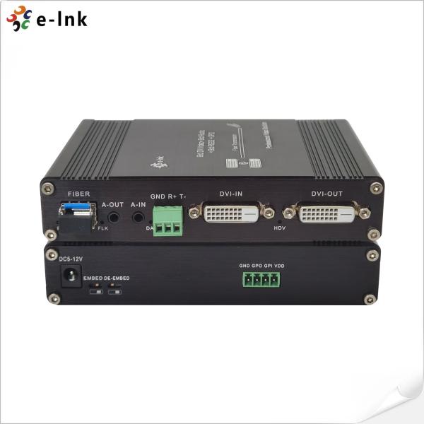 Quality 1Ch 1080P Bidi DVI + 1Ch Bidi RS232 + 1Ch Bidi Stereo Audio + GPIO over Fiber for sale