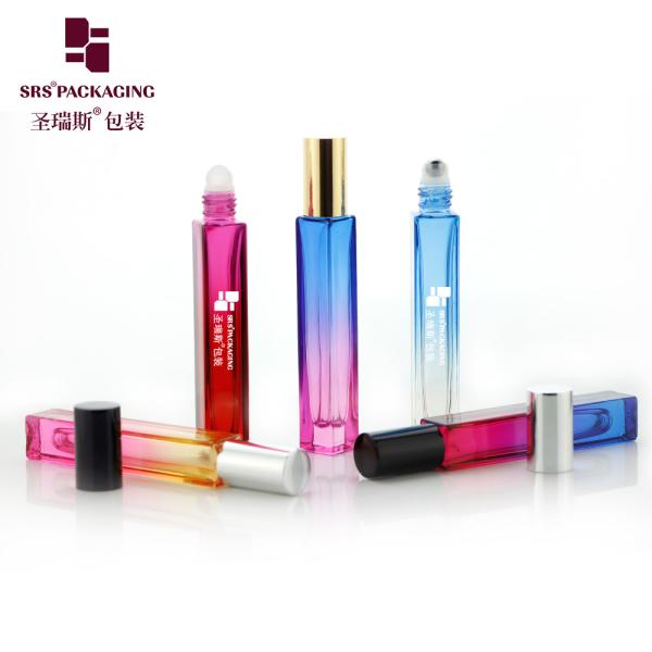 Quality GB2-10ml Square Glass Ball Roll On Bottle for sale