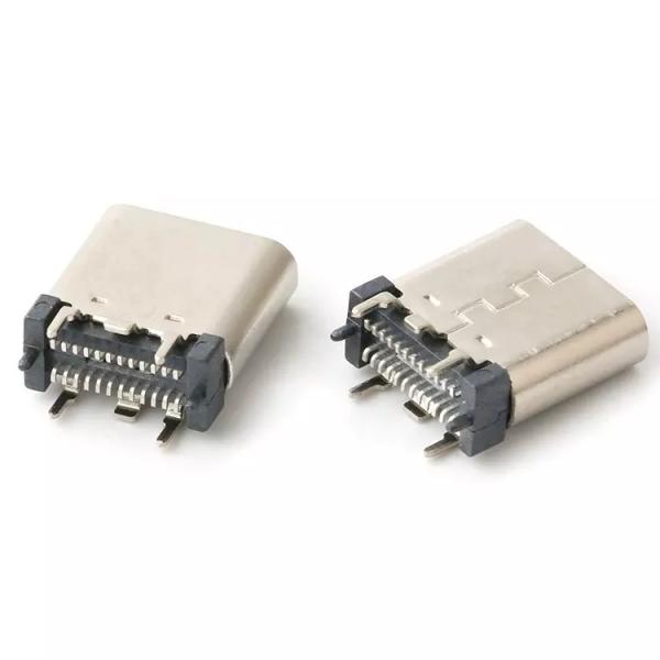 Quality USB 3.1 Female 24pin USB C Type Connector Vertical Patch High Speed for sale