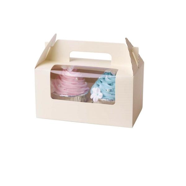 Quality Recyclable CupCake Takeaway Custom Food Packaging Boxes Spot UV for sale