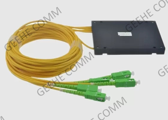 Quality Single Mode 1x4 ABS Box PON Fiber Optic Cable Splitter for sale
