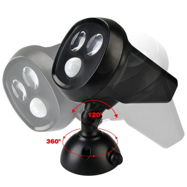 Quality DIM HIGH Modes 3.7V 2000mAh 9W Solar Motion Sensor Wall Light IP65 for sale
