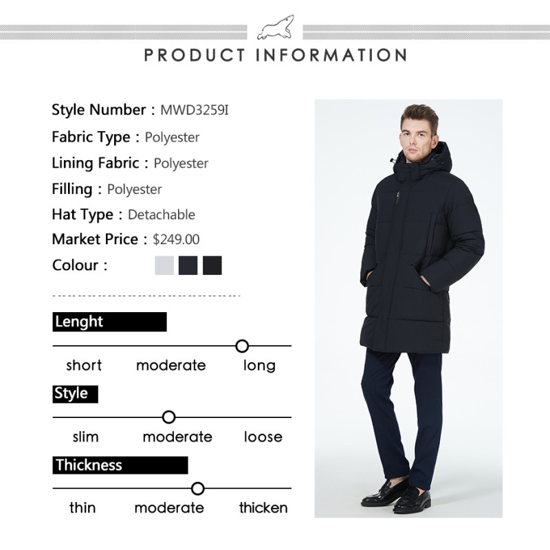 four pockets, , long coat,man winter coat,black coat,business style, thick coat, light colour
