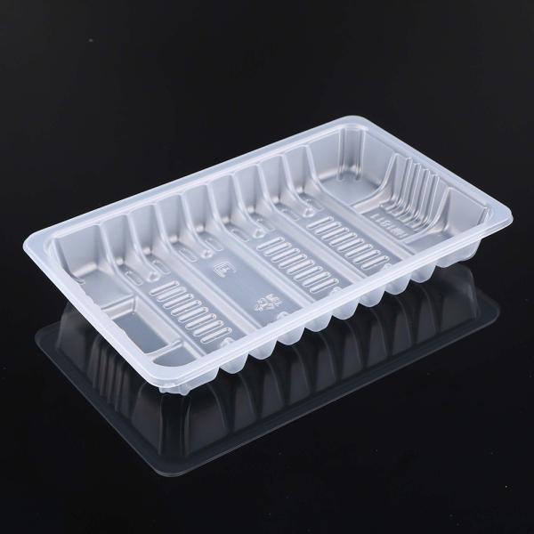 Quality Rectangle White 18*11*2.5cm Frozen Food Tray Packaging for sale