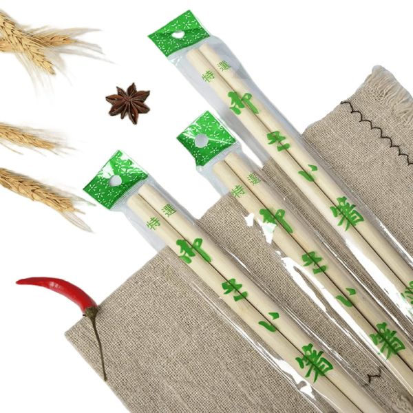 Quality BAMBOO Round Stick Disposable Chopsticks 100% Natural Round Boutique Bamboo Stick for sale