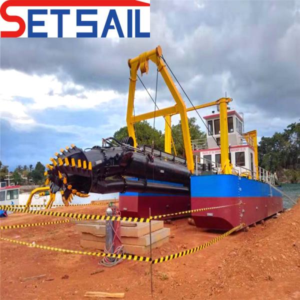 Quality 8.8m Total Width Diesel Engine Hydraulic Pump Cutter Suction Dredger with for sale