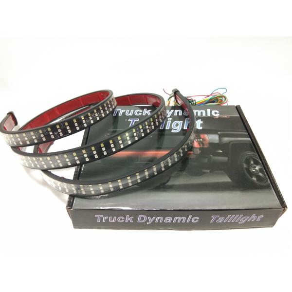 Quality Tricolor Three Row Pickup Tail Lights With 60 "150cm Turn Signal Streamer for sale