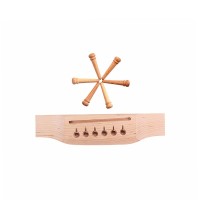 Quality Professional Maple Wood Acoustic Guitar Bridge Pins And Saddle 6 Pins for sale