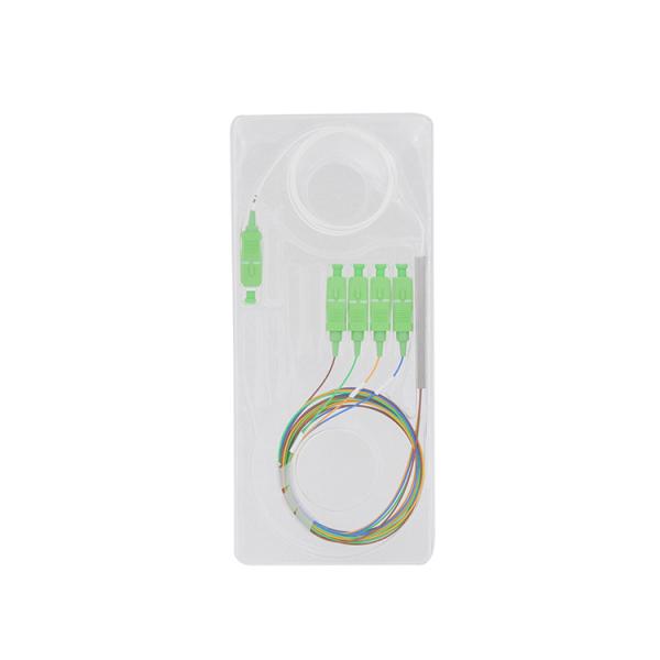 Quality 1x4 Fiber Optic PLC Splitter Gpon Passive Apc Connector 1.5m FTTH Networking for sale