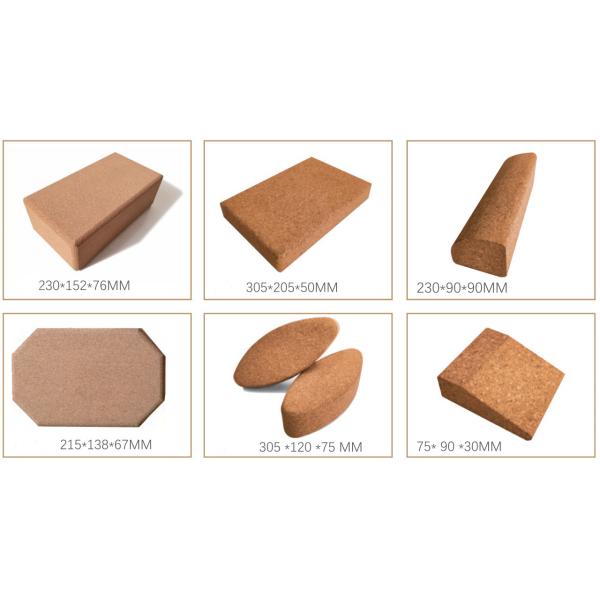 Quality ISO9001 Rectangular Yoga Cork Block Bricks Eco Slip Resistance 3x6x9'' for sale