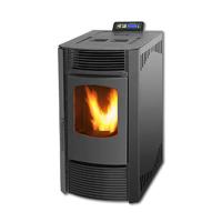 China Cast Iron Wood Pellet Stove 50Hz 230V 20KG Hopper Capacity factory