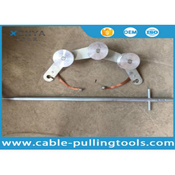 Quality Aluminum Alloy SHL75D Hook Grounding Pulley Block , 6-38mm Conductor Wire for sale