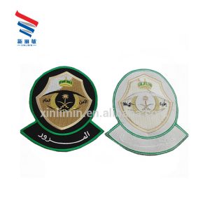Quality Custom Logo Woven Cotton/Twill Yarns Patches for School Club Promotion for sale
