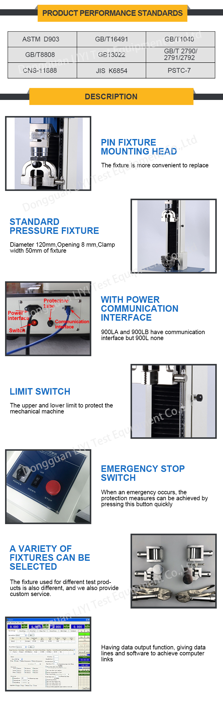 LIYI 1kn Tester Adhesive Testing Machine Electronic Yarn 200kg Universal Bending Tensile Strength Test Equipment