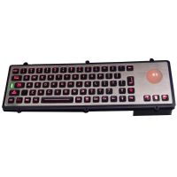 Quality Custom usb keyboard /  Backlit industrial keyboard with illuminated red trackball for sale