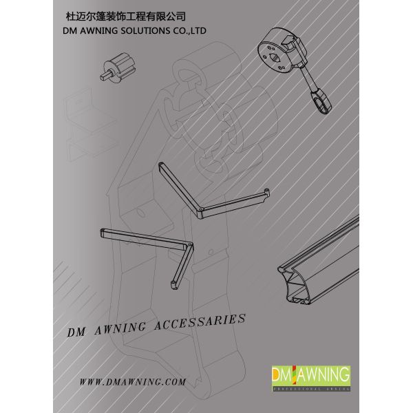 Quality Outdoor Retractable Awning Hardware Aluminium Retractable Awning Arms for sale
