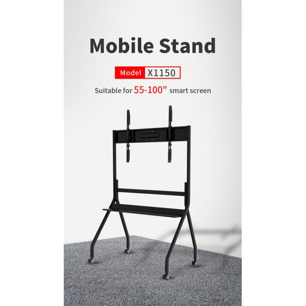 Quality Mini Potable Wheel Trolley Carts Bracket Tv Mobile Tv Cart On Wheels For LED LCD for sale