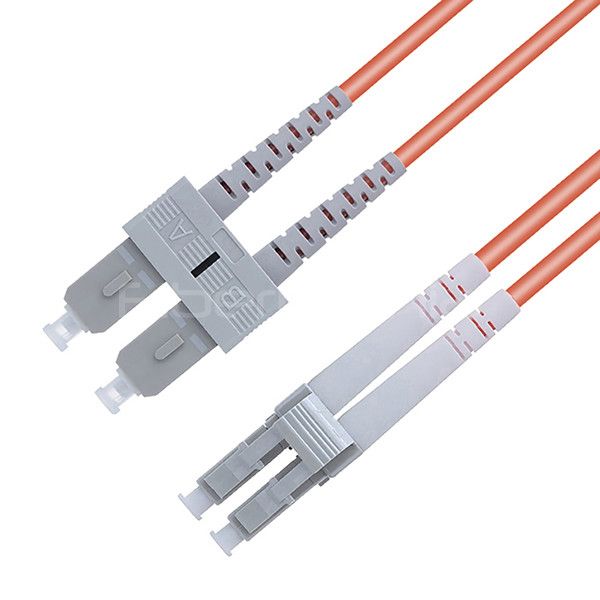 Quality SC UPC To LC UPC Fiber Optic Patch Cable Duplex 62.5/125 OM1 Multimode OFNR 3.0mm Orange for sale
